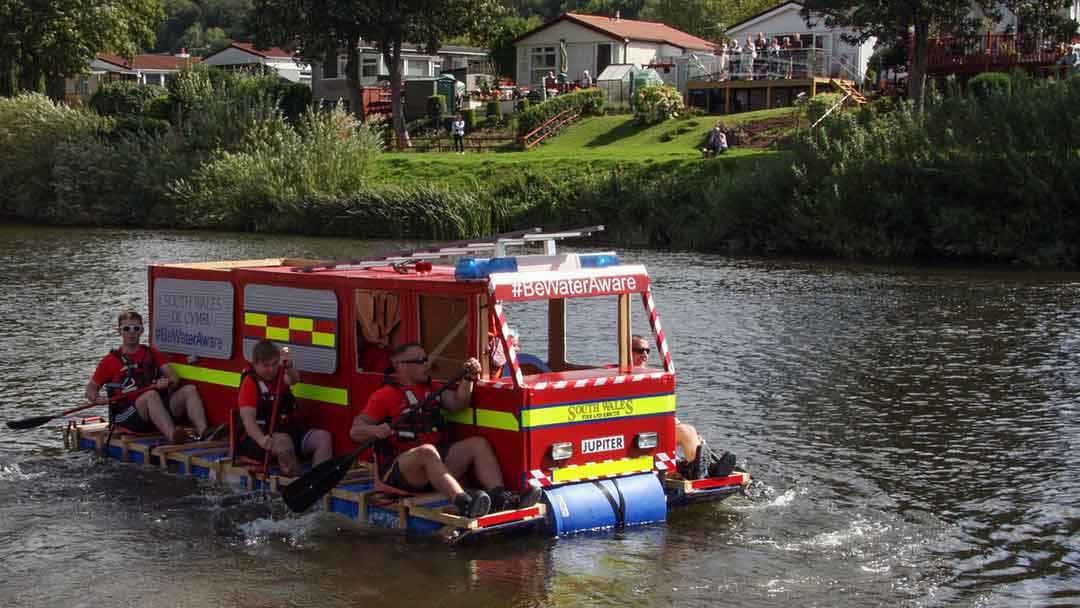 Monmouth Rotary and the Raft Race - abbey mill